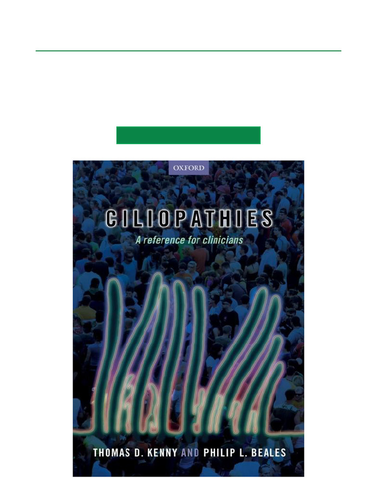 Ciliopathies A Reference For Clinicians 1st Edition Entire Volume ...