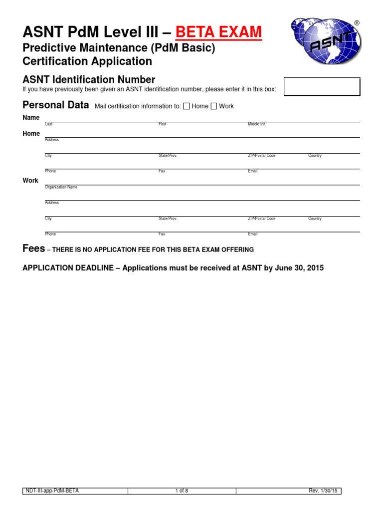 ASNT PDM Level III Program | PDF | Nondestructive Testing | Certification