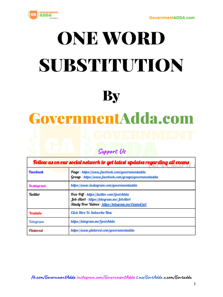 One_Word_Substitution_Questions_Shortcut_Trick_with_100_Solved_example ...
