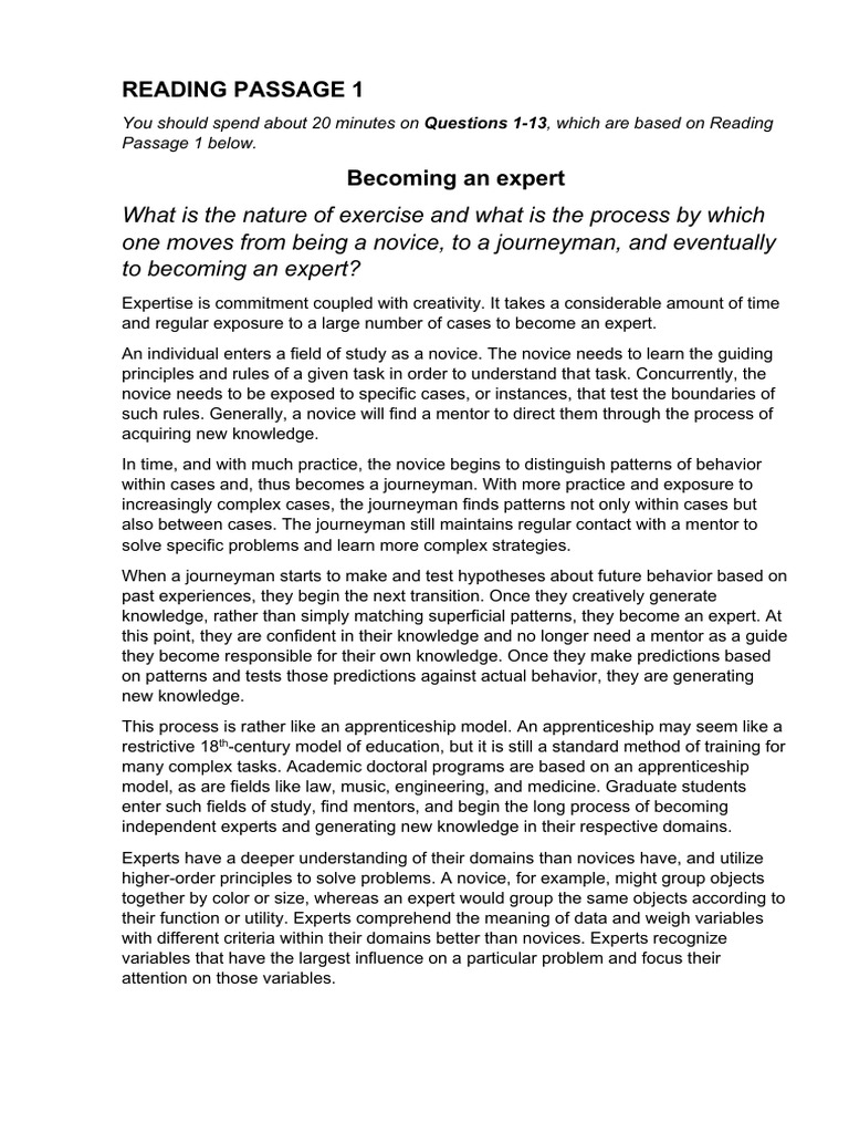 From Novice to Expert: A Learning Journey | PDF | Expert | Knowledge