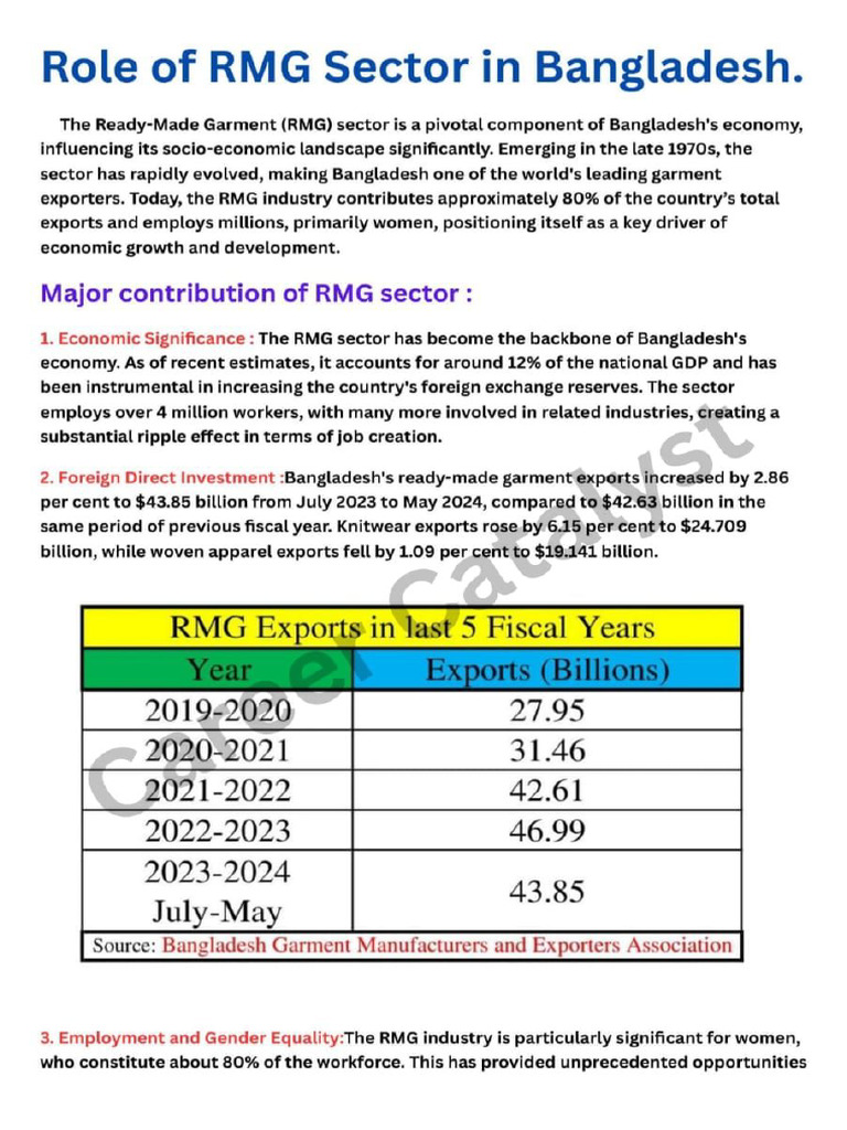 Focus - RMG Sector | PDF