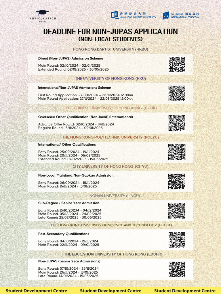 Deadline For Non-Jupas Application (NL) 2024-2025 | PDF