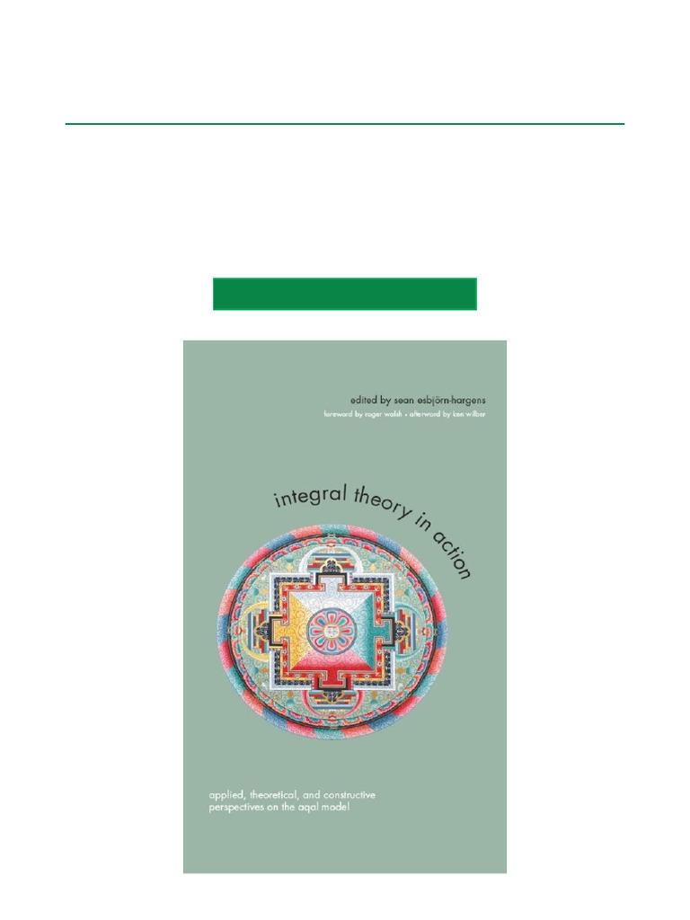Integral Theory and the AQAL Model | PDF | Theory | Psychology