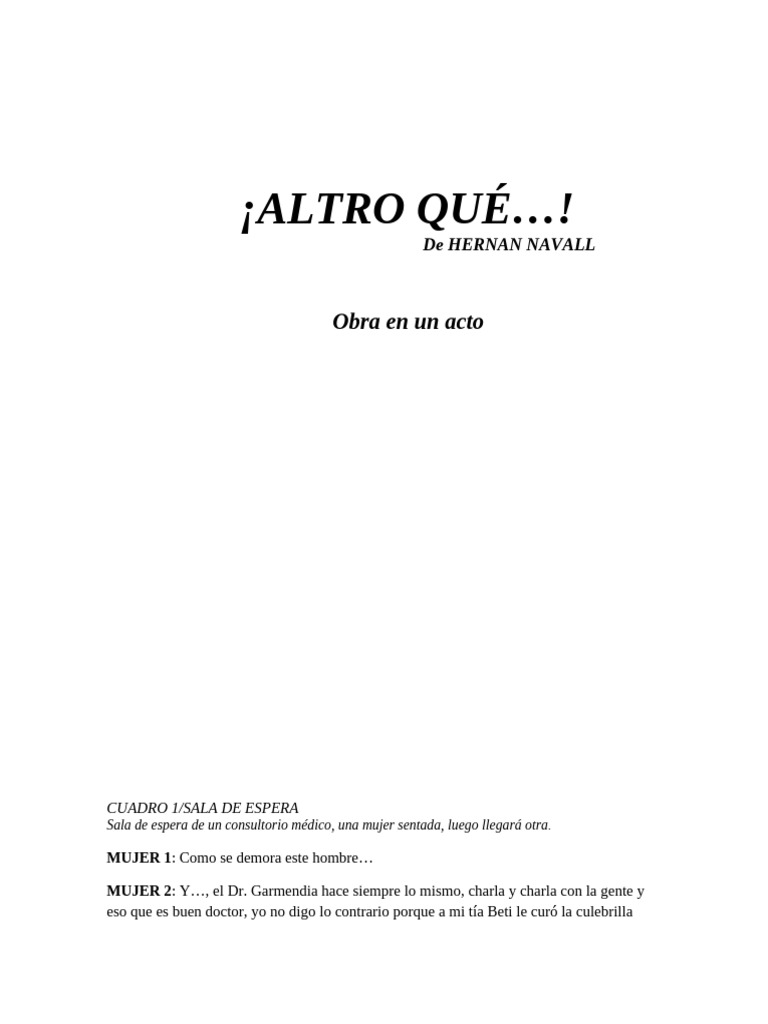 Altro Que... | PDF