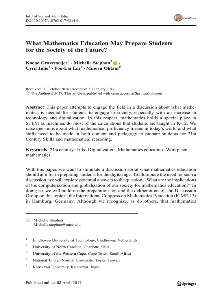 Future-Ready Mathematics Education | PDF | Mathematics | Statistics
