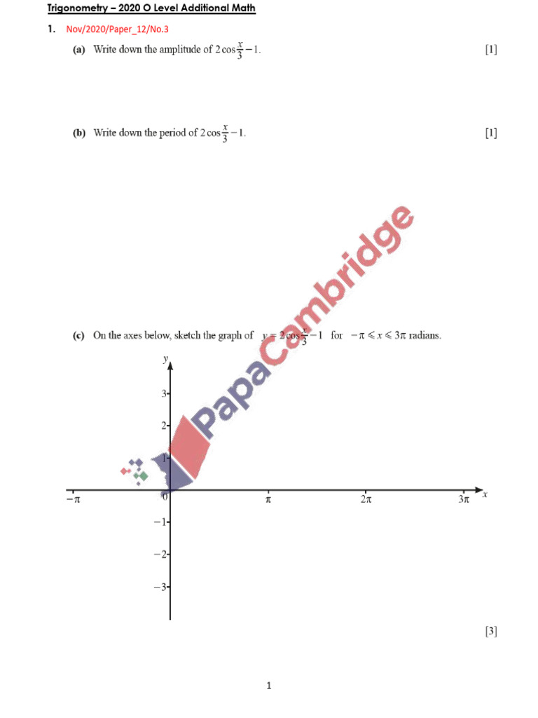 2020-Trigonometry-O-Level-4037 | PDF
