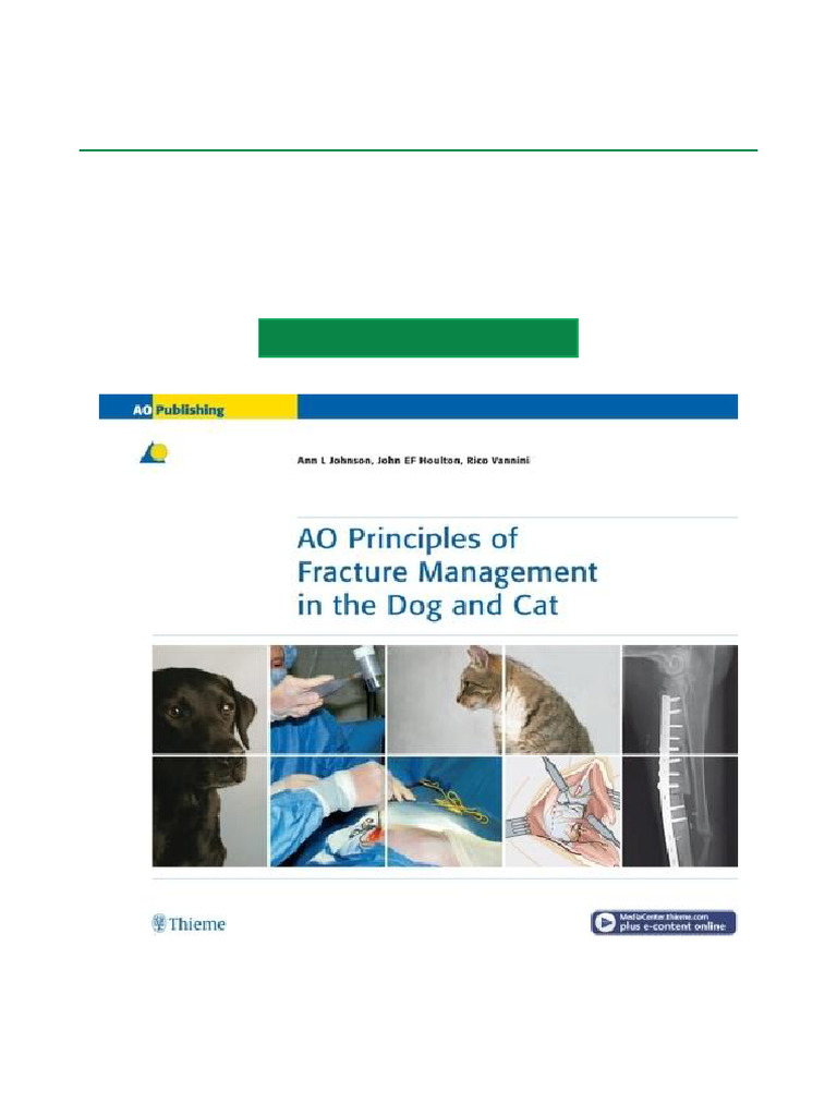 AO Fracture Management in Dogs and Cats | PDF | Surgery