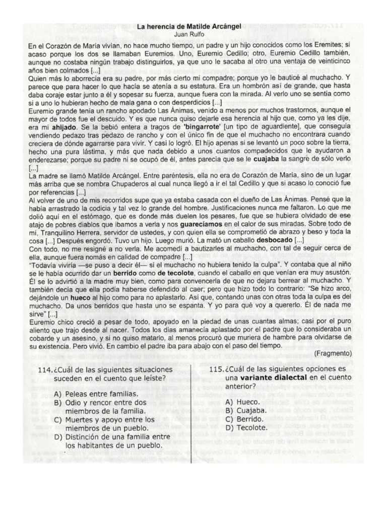 La Herencia de Matilde Arcangel | PDF