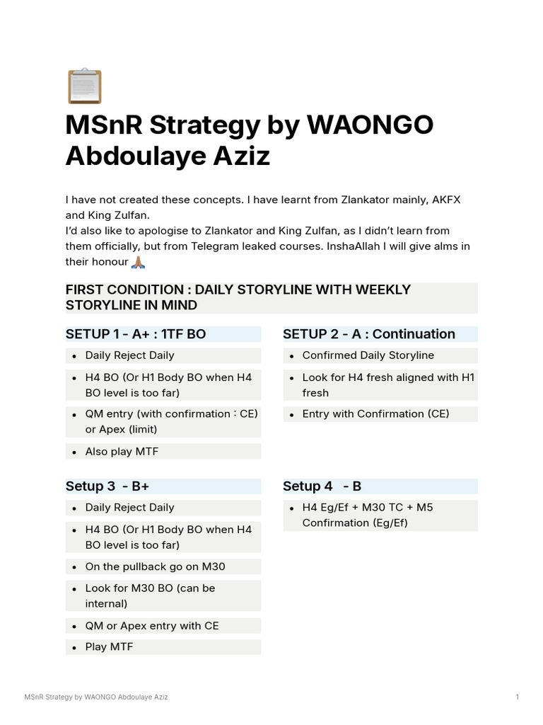 MSNR Strategy by WAONGO Abdoulaye Aziz | PDF