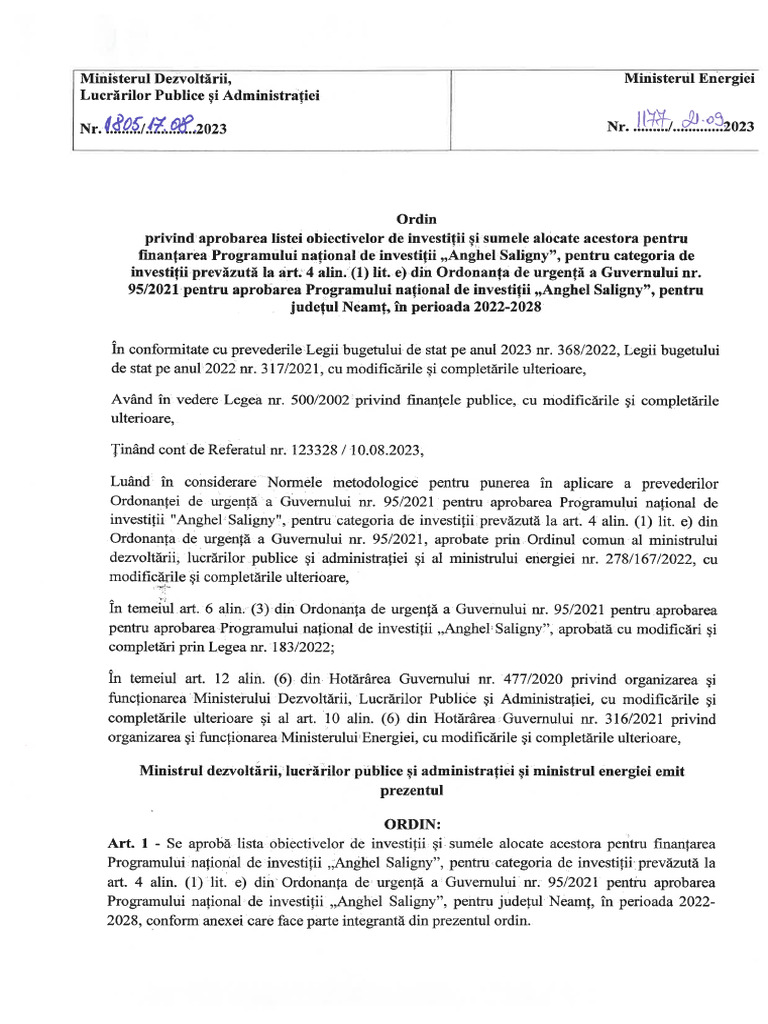 Ordin-gaze-Neamt | PDF