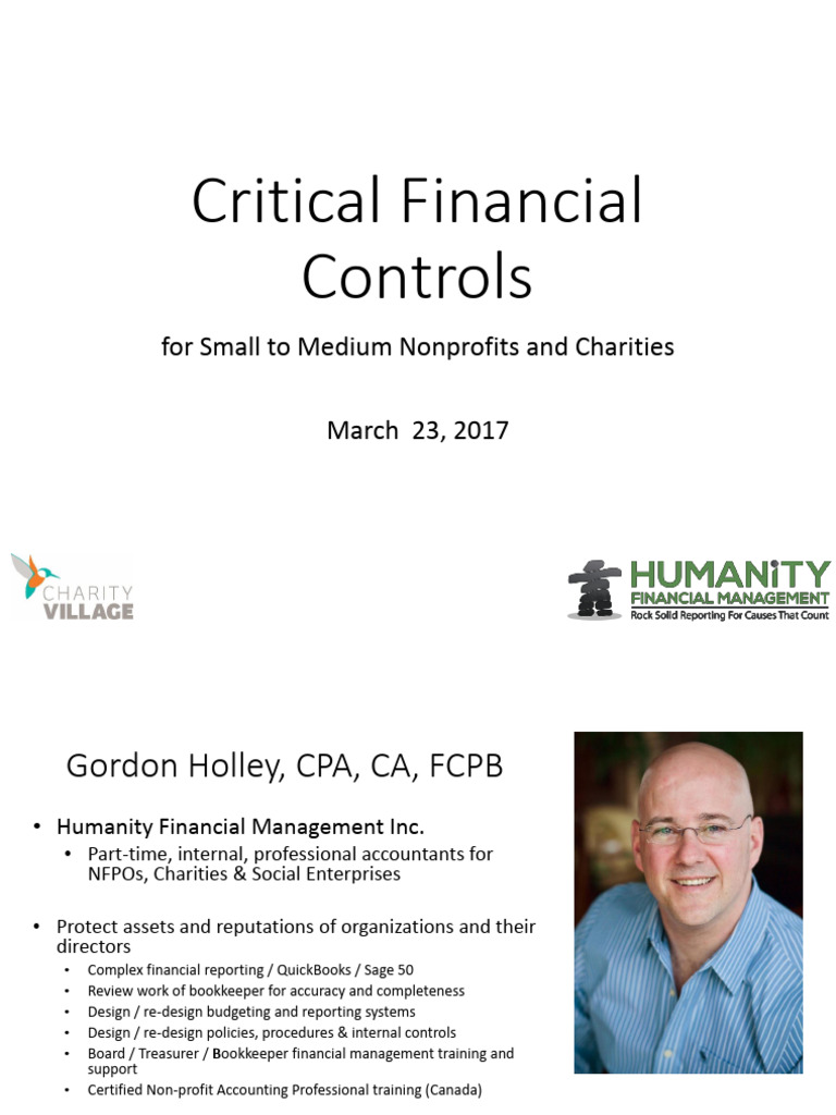 Critical Financial Controls For Small To Medium Nonprofits and Charities 2 | PDF | Internal ...