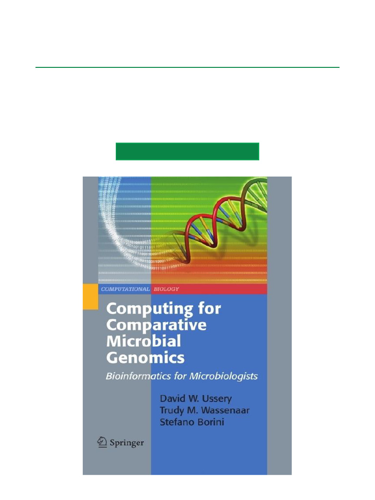 Computing For Comparative Microbial Genomics Bioinformatics For Microbiologists Multiformat ...