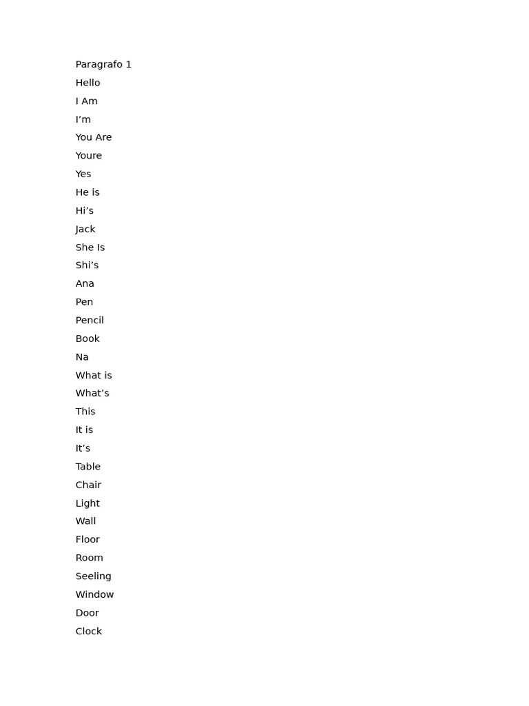 Paragrafo 1 | PDF