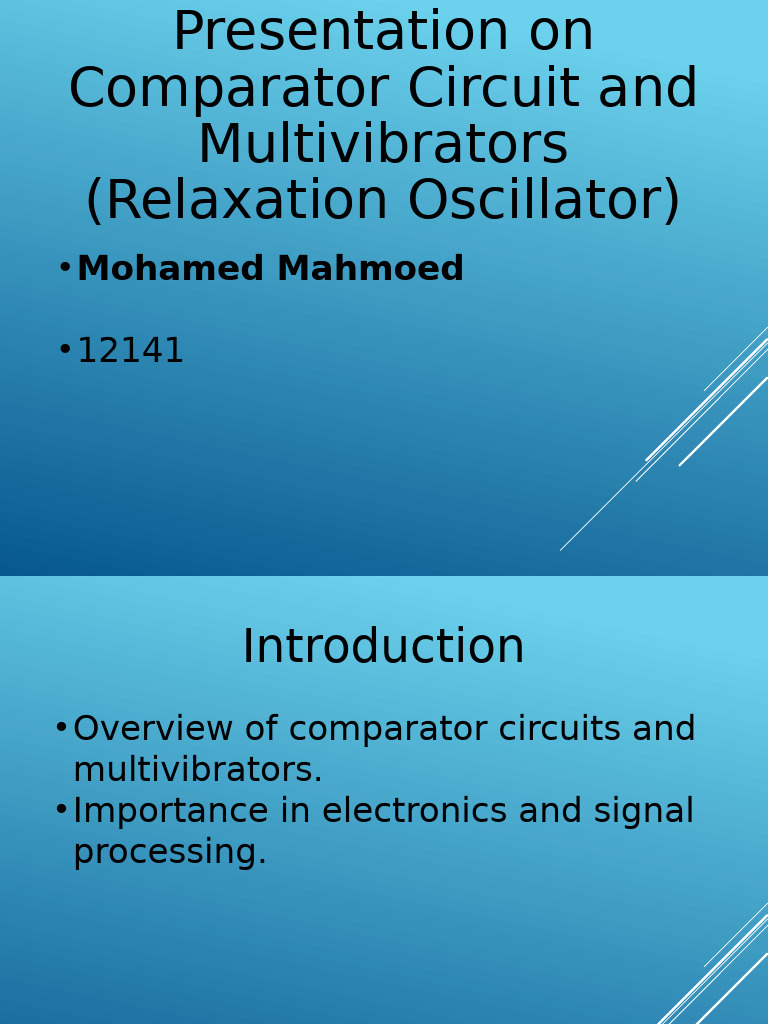 Comparator and Multivibrators Presentation - PPTX 20250414 232757 0000 | PDF