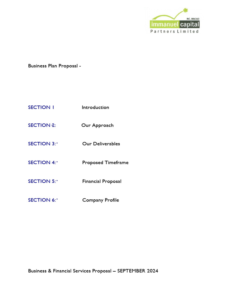 Business Plan Development Proposal | PDF | Market (Economics) | Sales