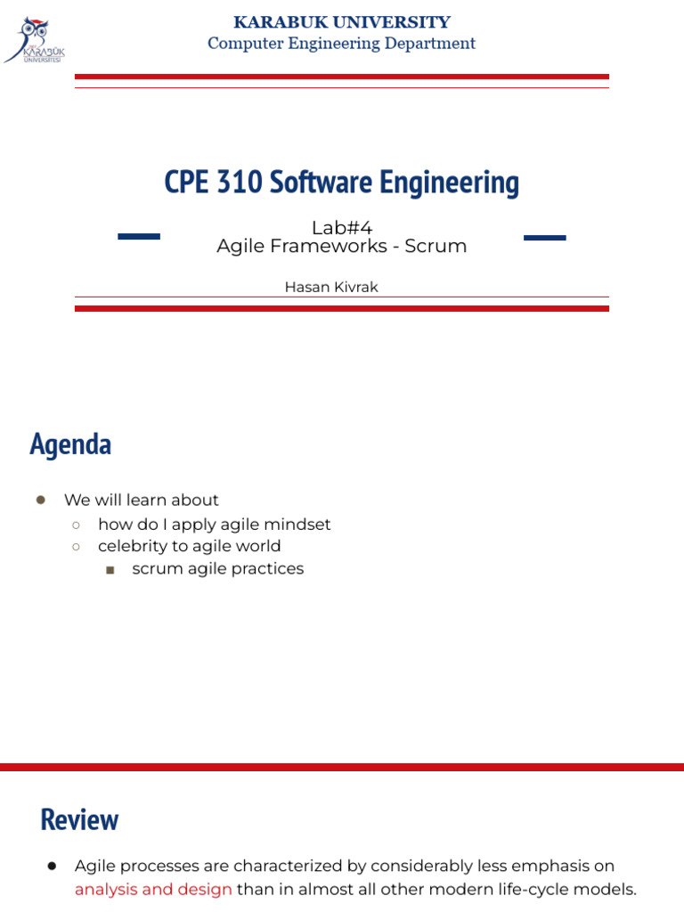 Software Engineering_Lab4 | PDF | Agile Software Development | Scrum (Software Development)