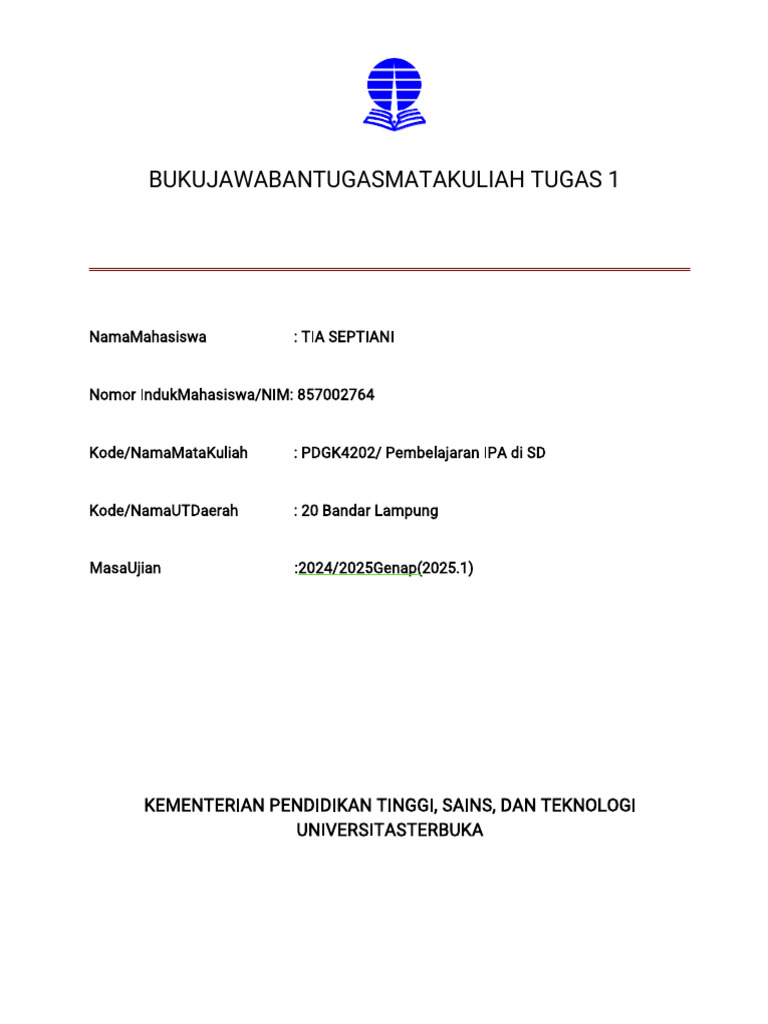 TIA SEPTIANI Pembelajaran IPA Di SD | PDF