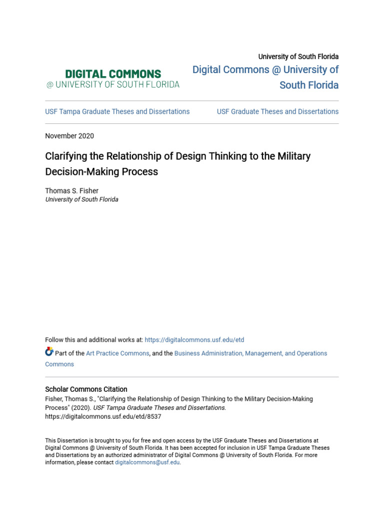 2020-Clarifying the Relationship of Design Thinking to the Military ...