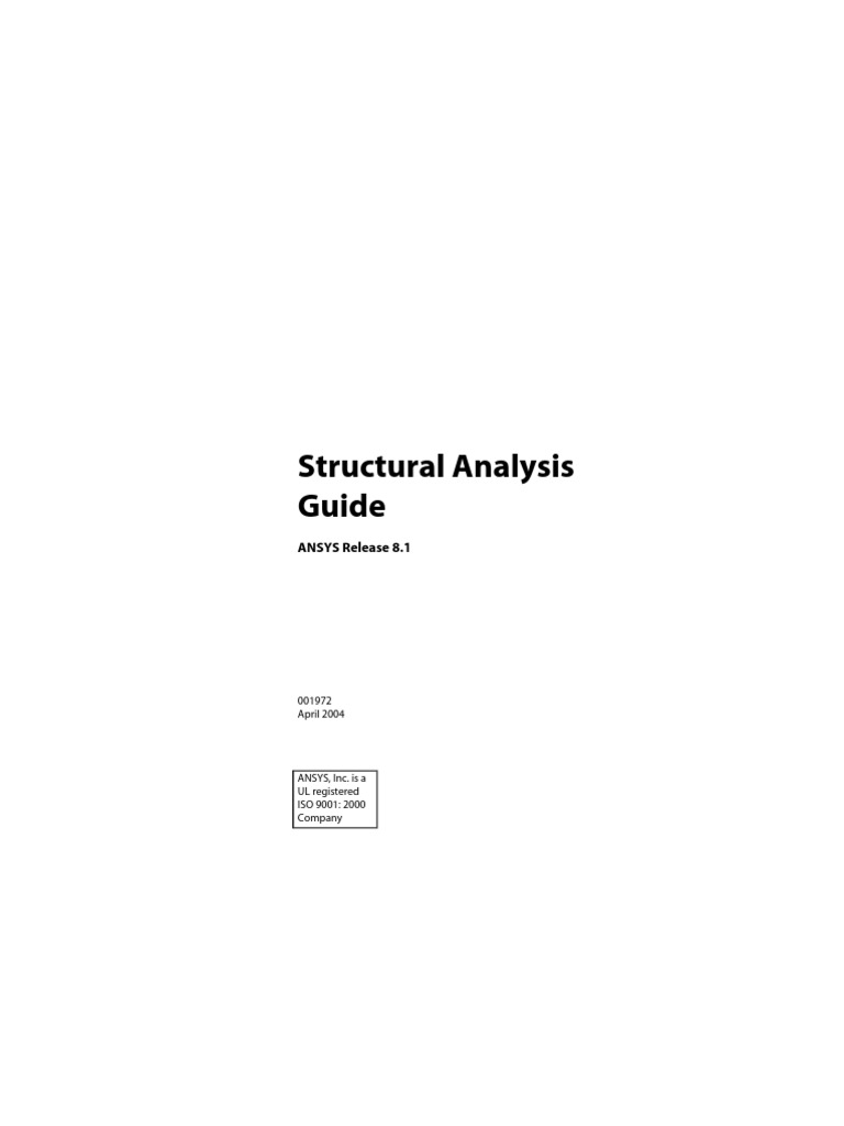 ANSYS 8.1 - Structural Analysis Guide | PDF | Structural Analysis | Normal Mode