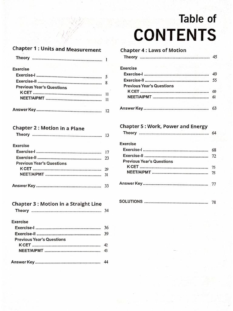 Physics-1 Kcet 1st Puc Notes | PDF