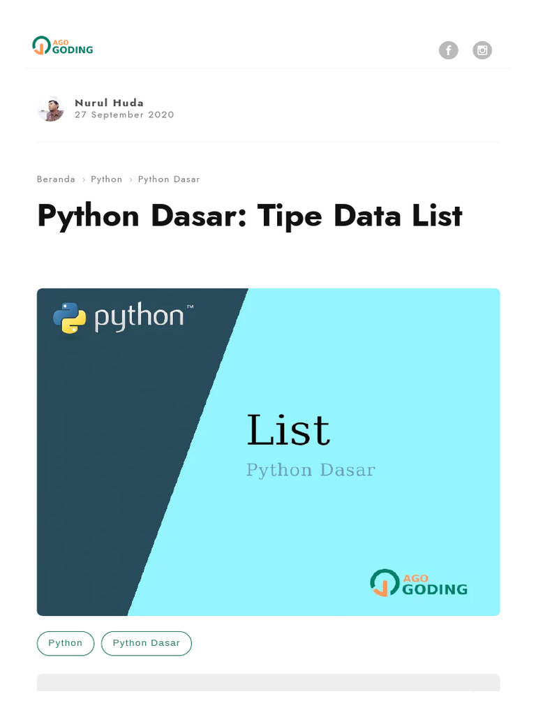 Python Dasar - 04.JenisDataList | PDF