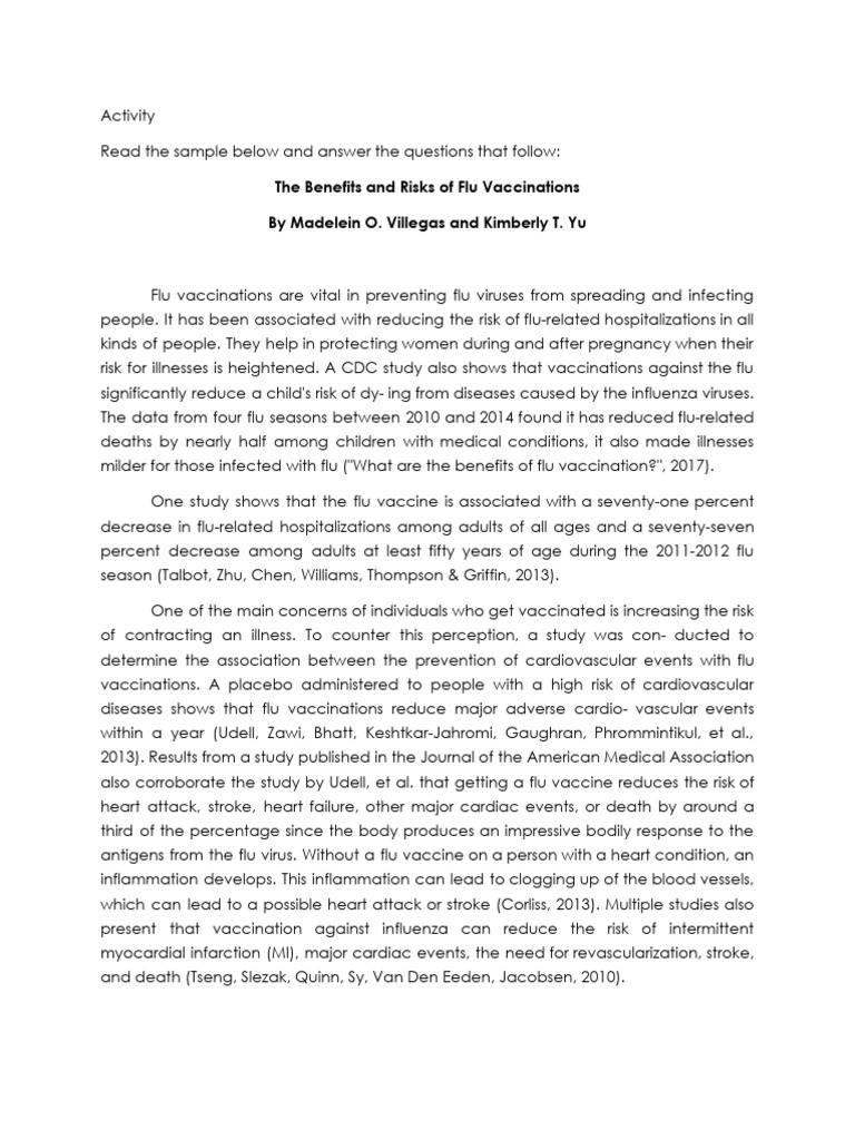 Eapp Module 6 Activity-1 | PDF | Influenza | Influenza Vaccine