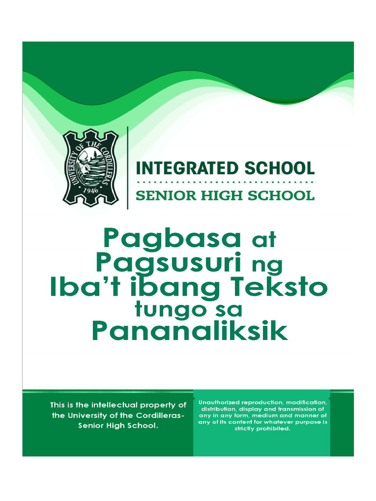 Pagbasa Module-1 For Canvas | PDF