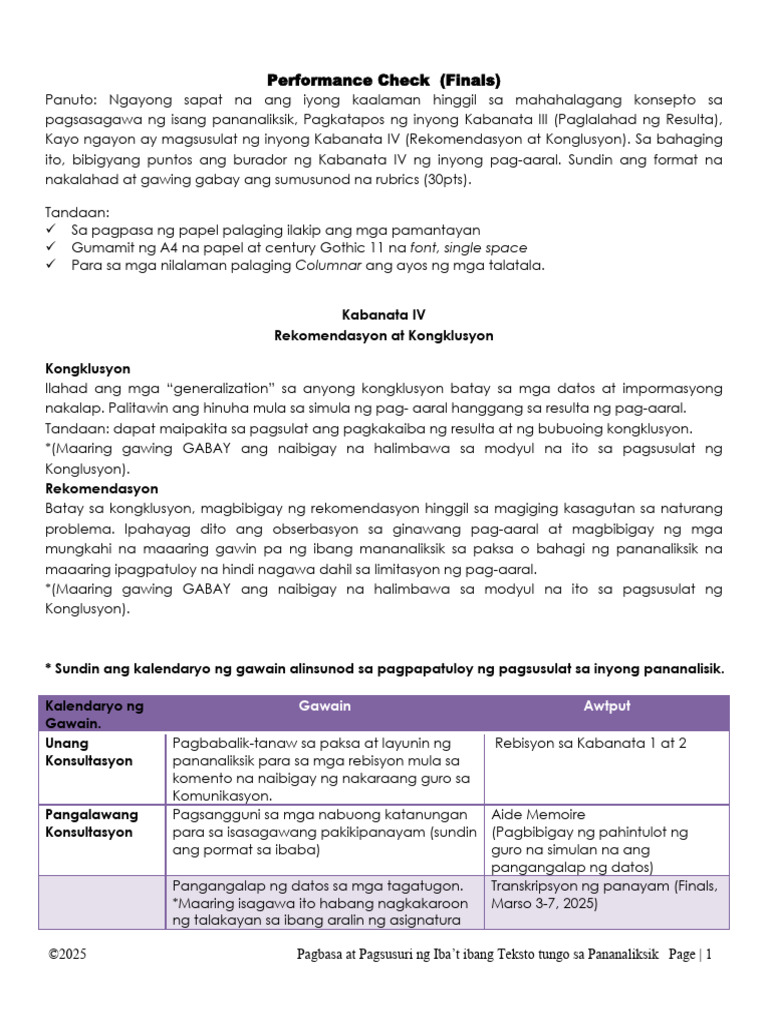 Pagbasa - Module 7 ACTIVITY | PDF