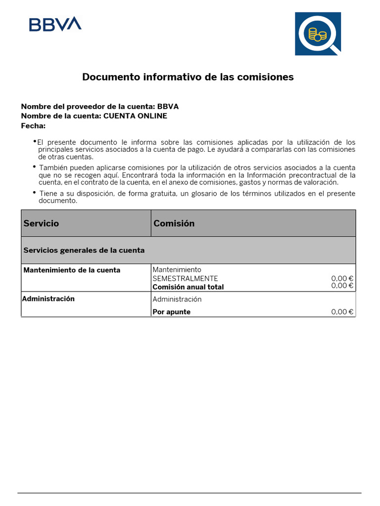 Documento Informativo de Las Comisiones: Servicio Comisi N | PDF | Pagos | Tecnología bancaria