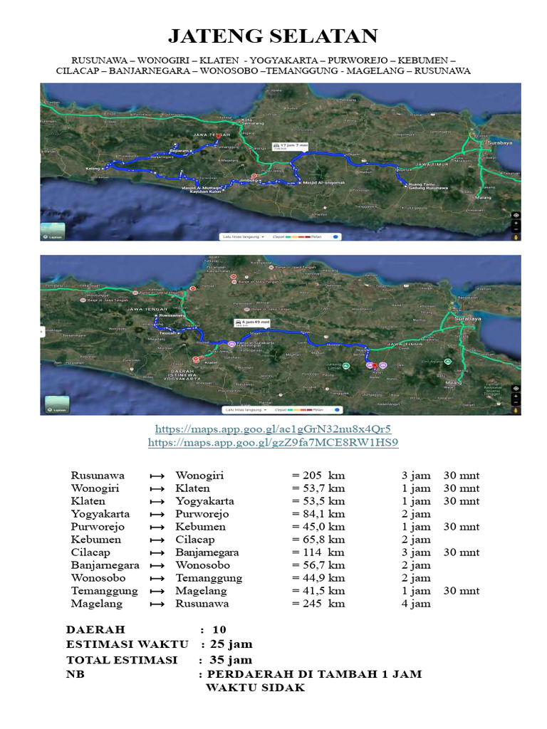 Jateng Selatan Revisi (Usulan PW) | PDF