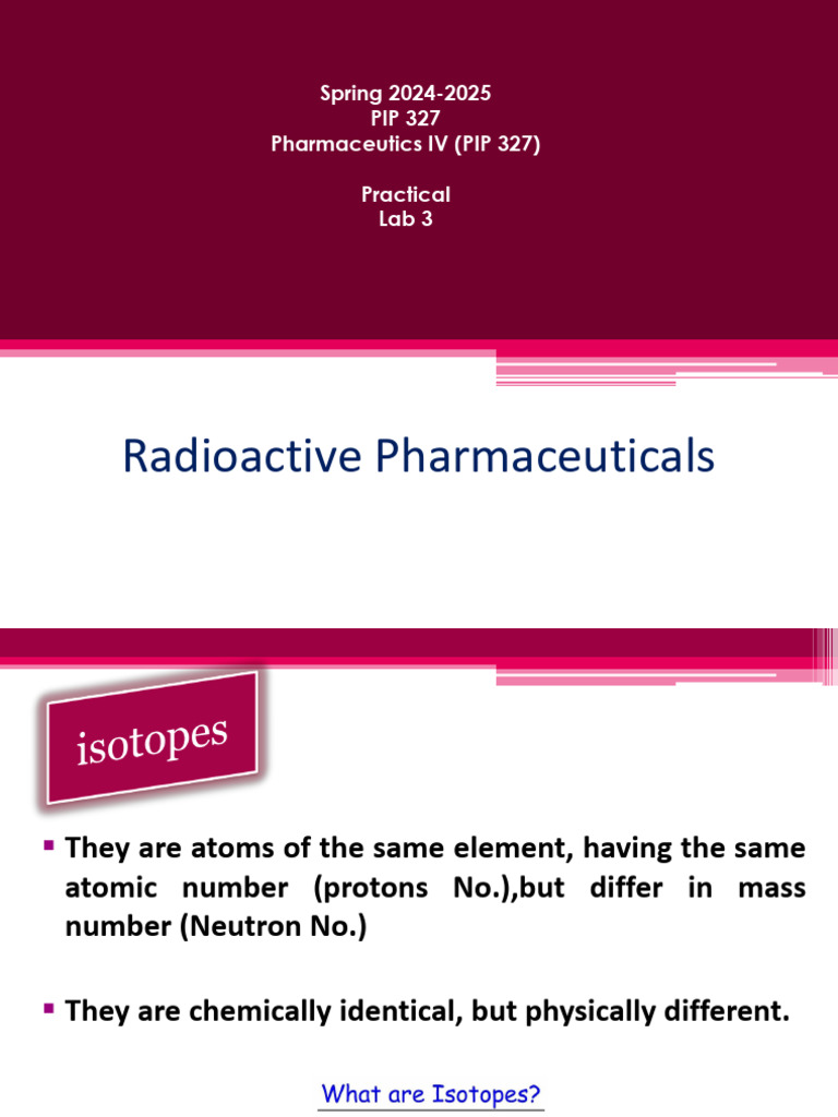 Lab 3-Radioactive Isotopes | PDF | Radioactive Decay | Chemical Elements