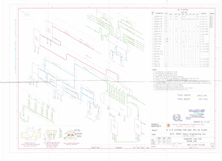 Isometric Line For Steam Line | PDF