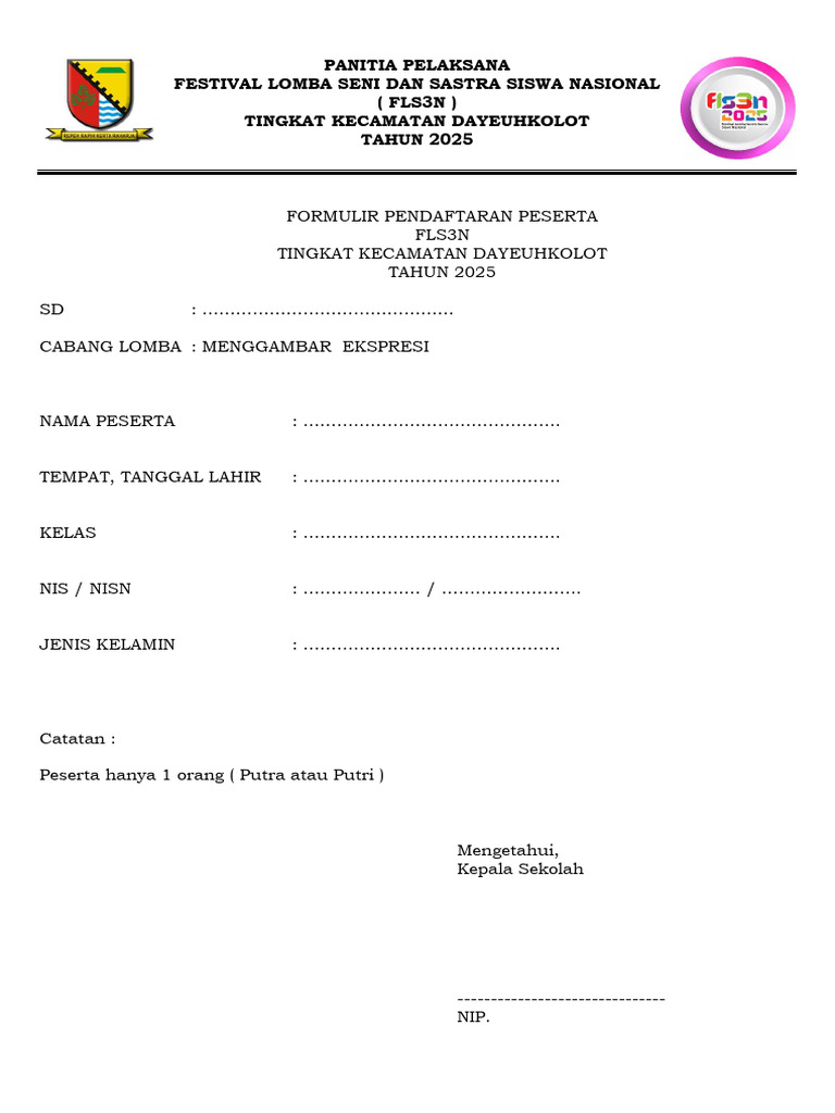 Formulir FLS3N 2025 | PDF