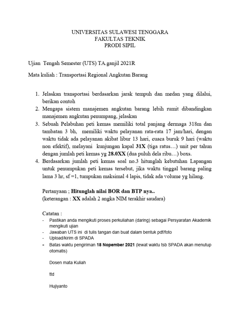 2021-22R ganjil UTS TRAB | PDF