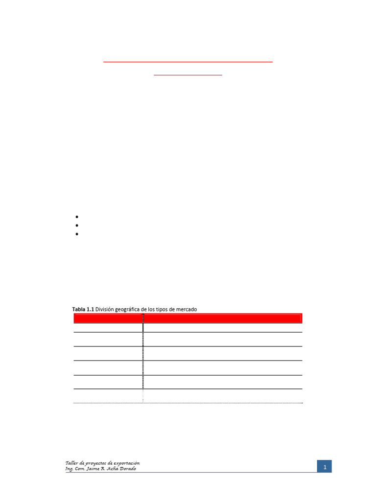 TEMA 1 Tipos de Inv. de mercados exteriores | PDF | Mercado (economía) | Marketing
