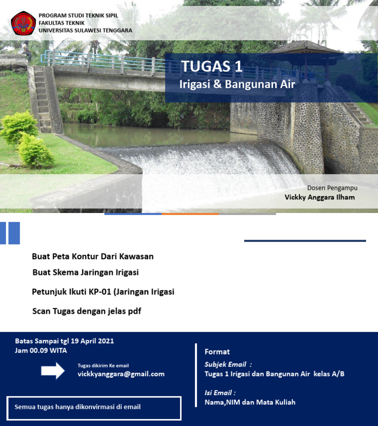 Tugas Irigasi Dan Bangunan Air Kelas A B Pdf
