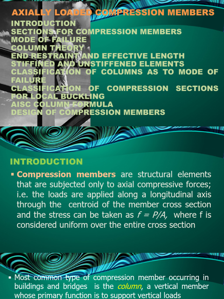 Module 4 Axially Loaded Compression Members 1 | PDF | Buckling | Truss