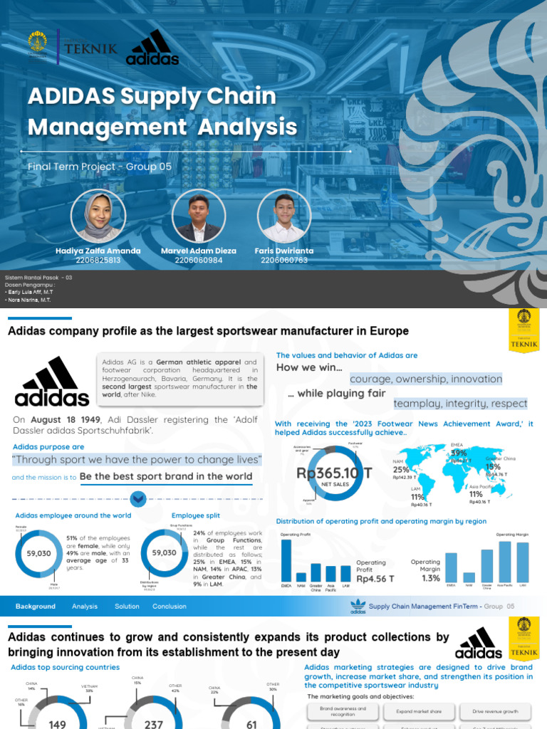 Adidas Supply Chain Management Analysis | PDF | Supply Chain | Transport