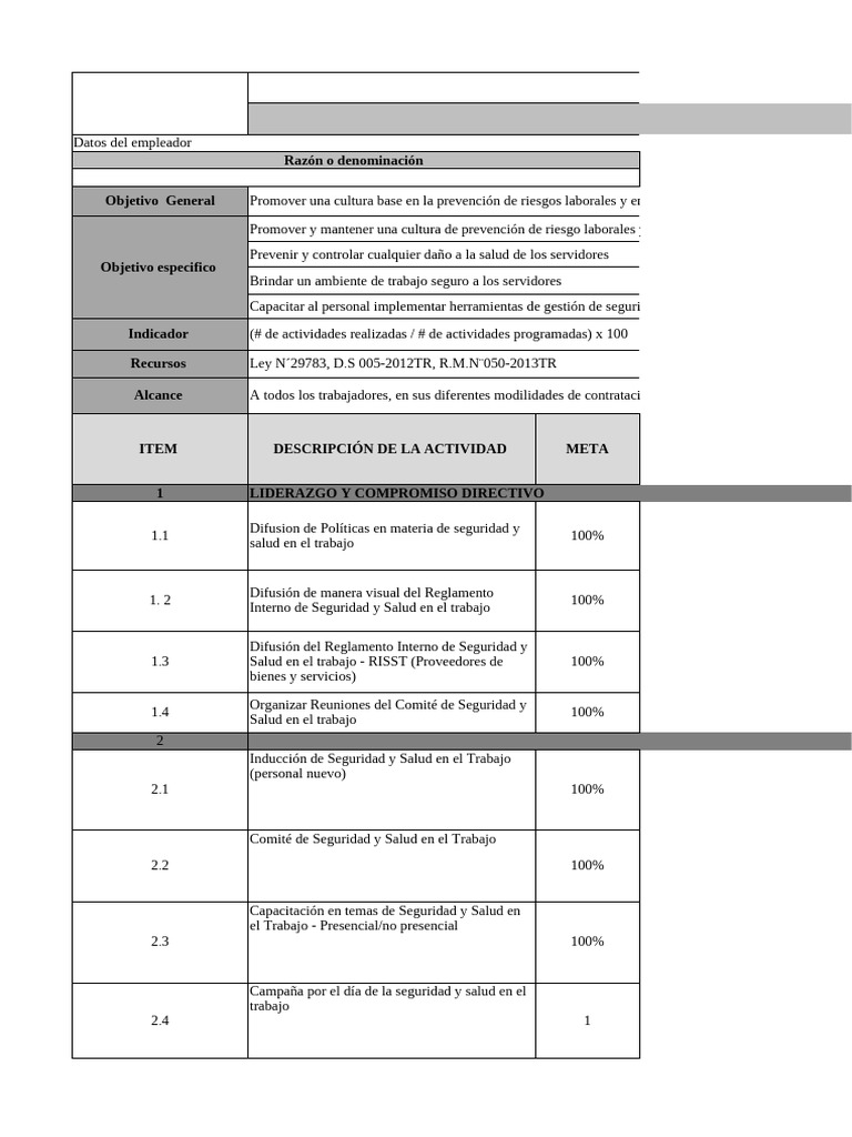 PROGRAMA ANUAL DE SST_5_mayo_2025 | PDF | Seguridad y salud ocupacional | Lugar de trabajo