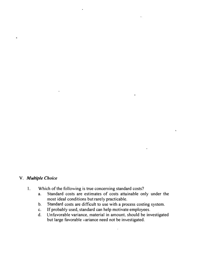SCM Assignment 5 - Standard Costing | PDF | Cost Of Goods Sold | Prices