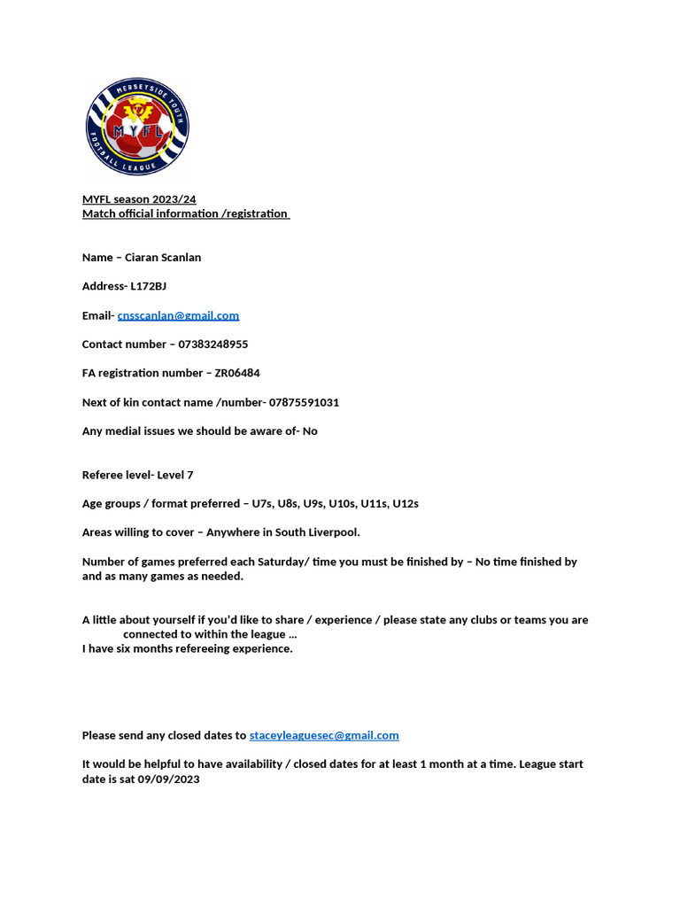 Ref Form | PDF