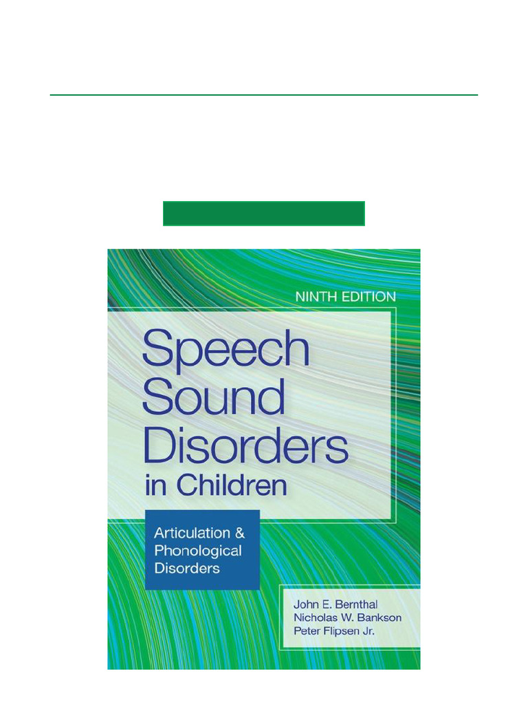 Speech Sound Disorders in Children | PDF | Speech | Linguistics