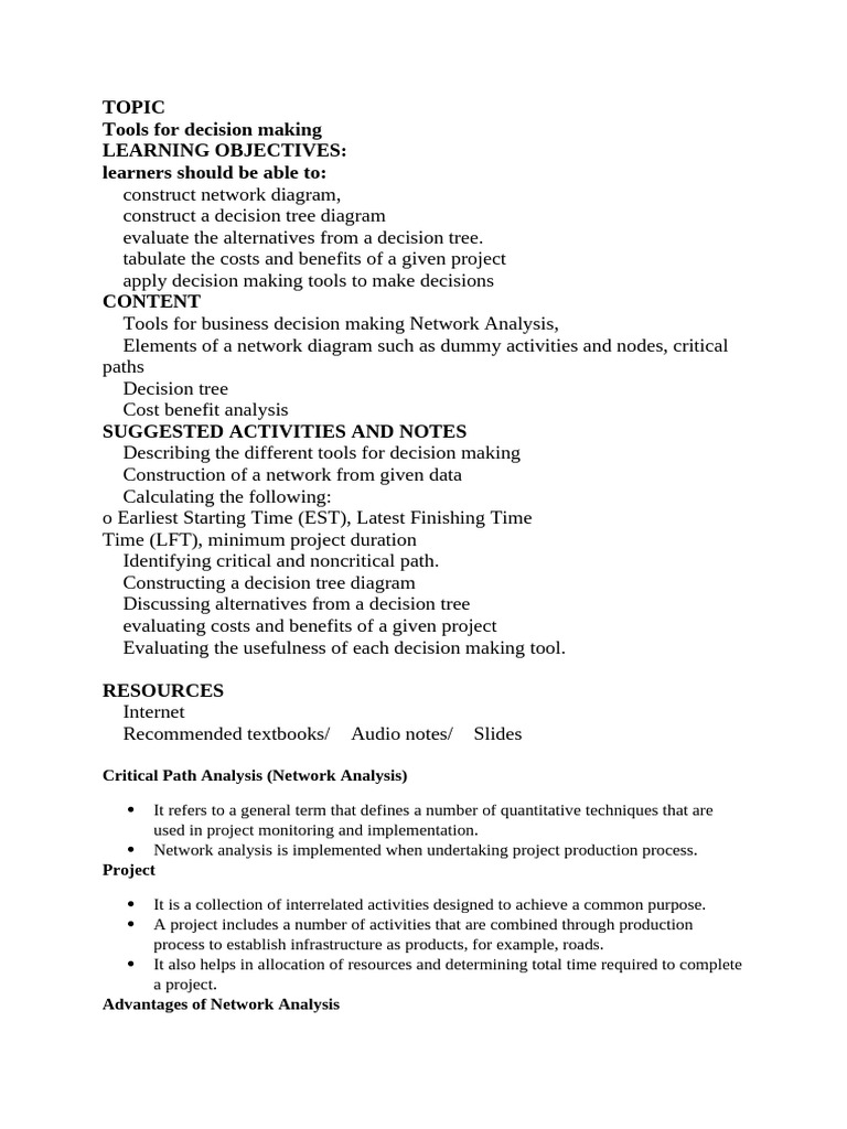 Ttools For Decision Making Online July 2021 | PDF | Cost | Externality