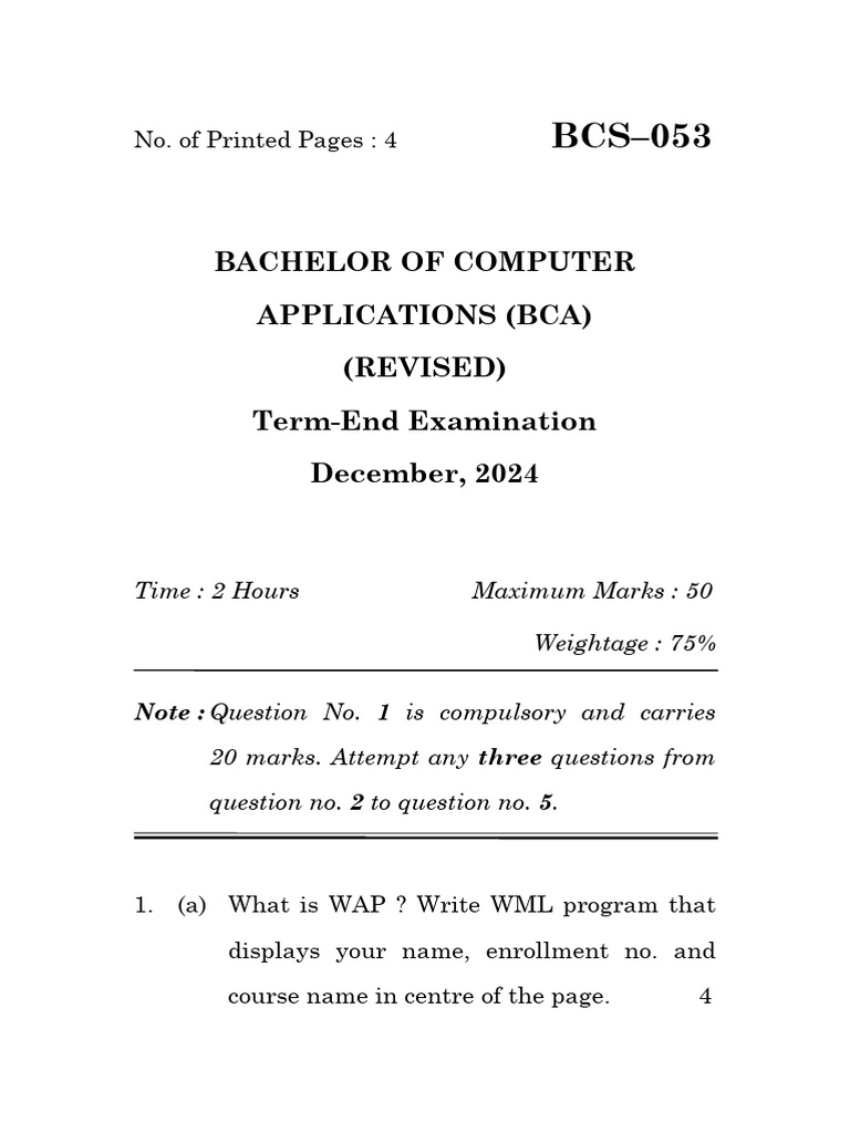 BCS-053 | PDF | World Wide Web | Internet & Web