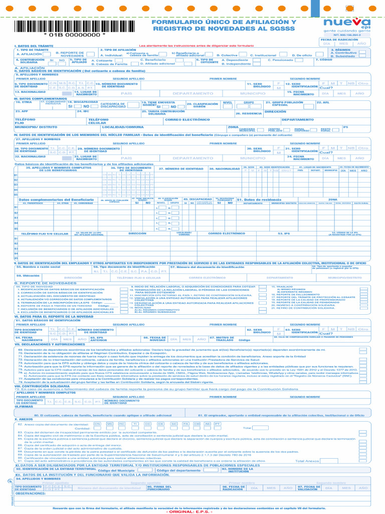 Formulario para IMPRIMIR | PDF