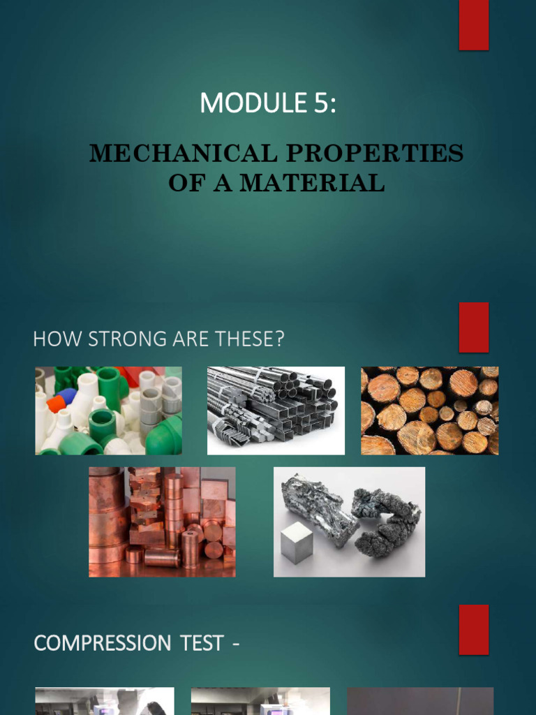 Mechanical Properties of A Material | PDF | Deformation (Engineering) | Elasticity (Physics)