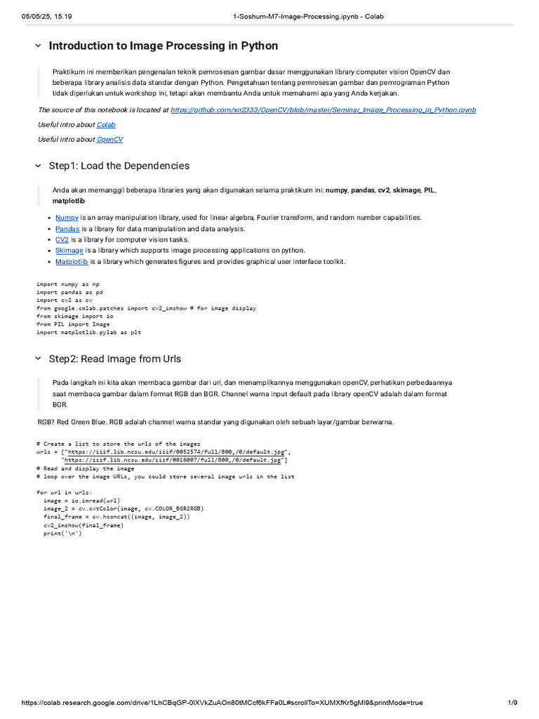 1-Soshum-M7-Image-Processing - Ipynb - Colab | PDF | Digital Signal Processing | Image Processing