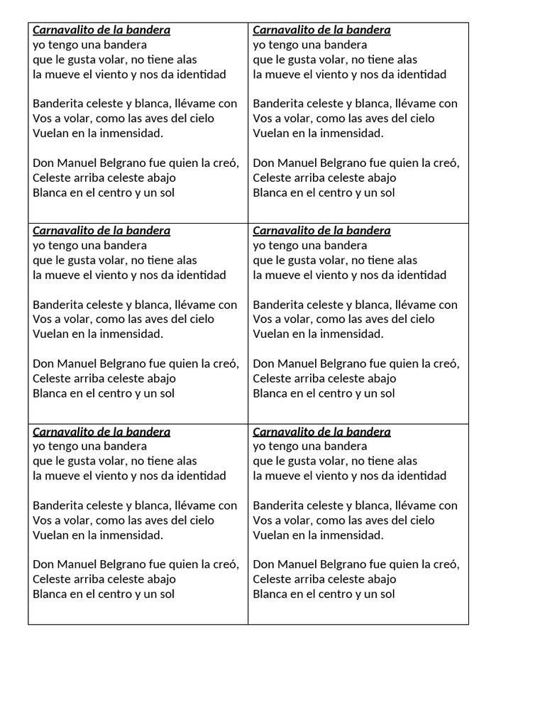 Carnavalito de la Bandera Argentina | PDF