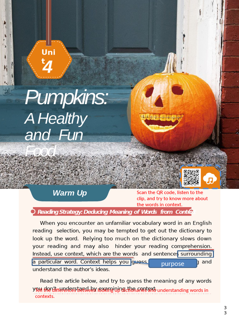 課本PPT 初級 U4 | PDF | Pumpkin | Desserts