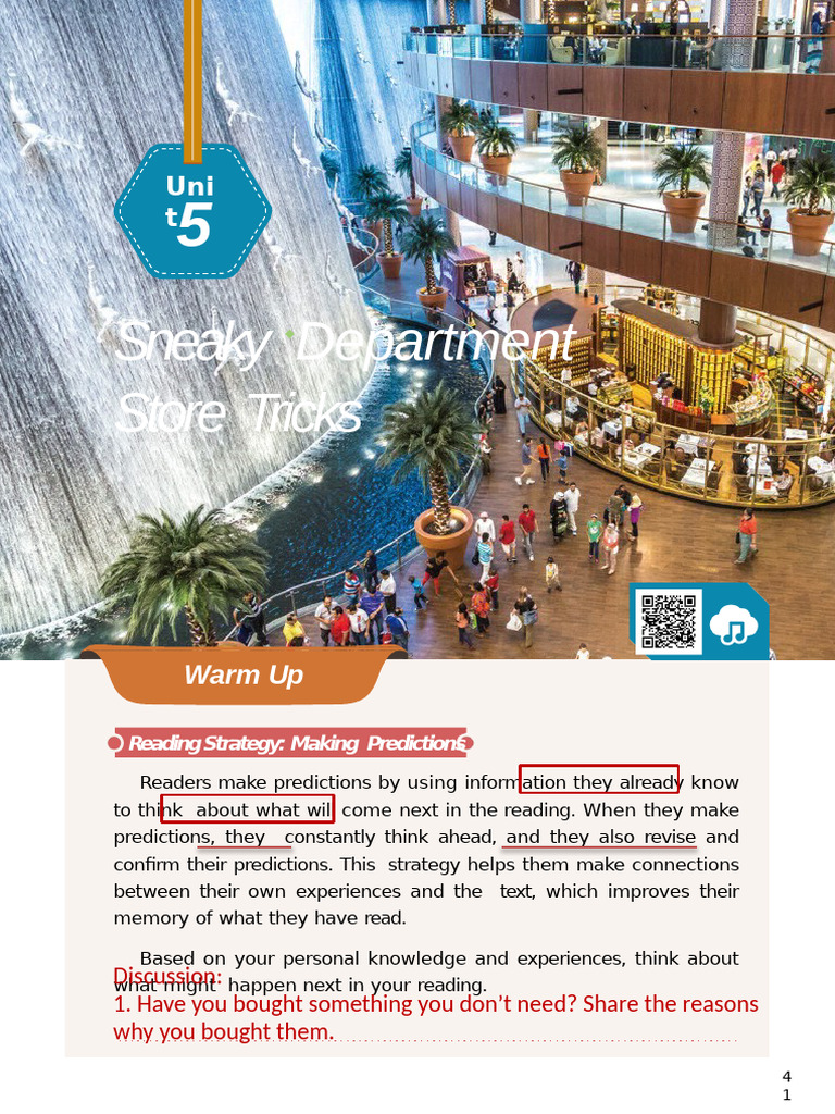 課本PPT 初級 U5 | PDF | Department Store